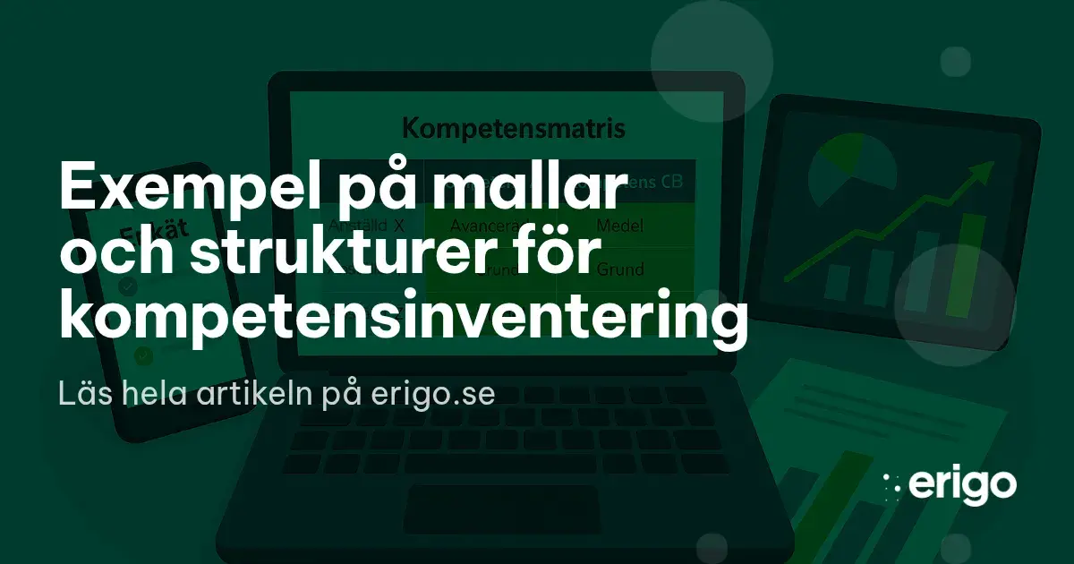 Exempel på mallar och strukturer för kompetensinventering | Erigo