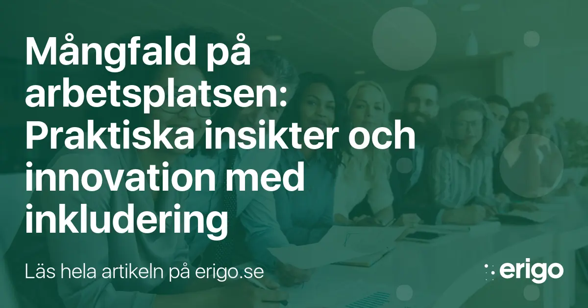 Mångfald på arbetsplatsen: Praktiska strategier och innovation genom inkludering | Erigo